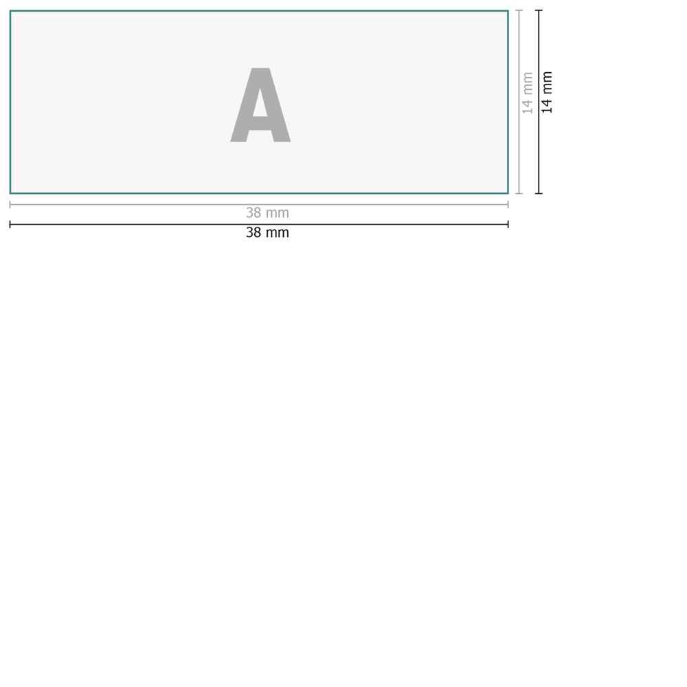 Stempelplaatje voor Colop Green Line Printer 20/Plus 20, 3.8 x 1.4 cm ...