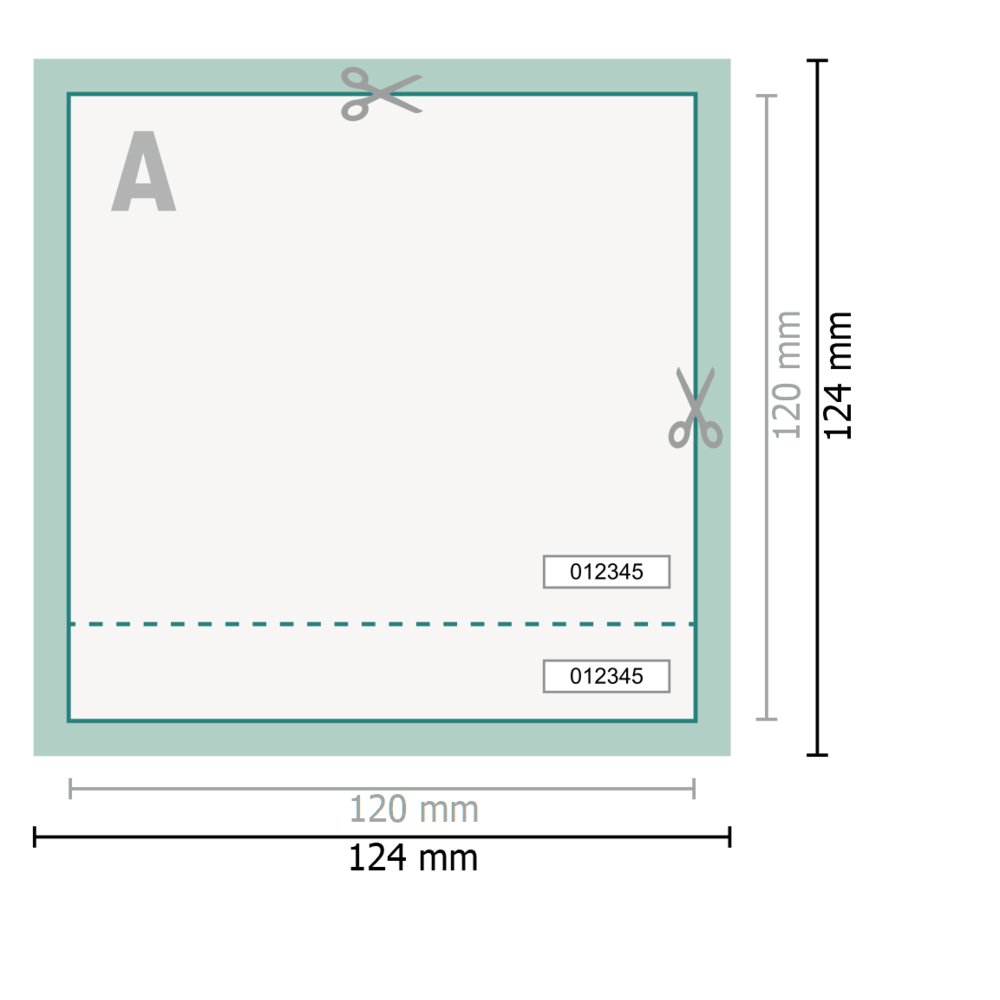 Entreekaarten, CD-formaat, enkelzijdig bedrukt, CD-formaat bij ...